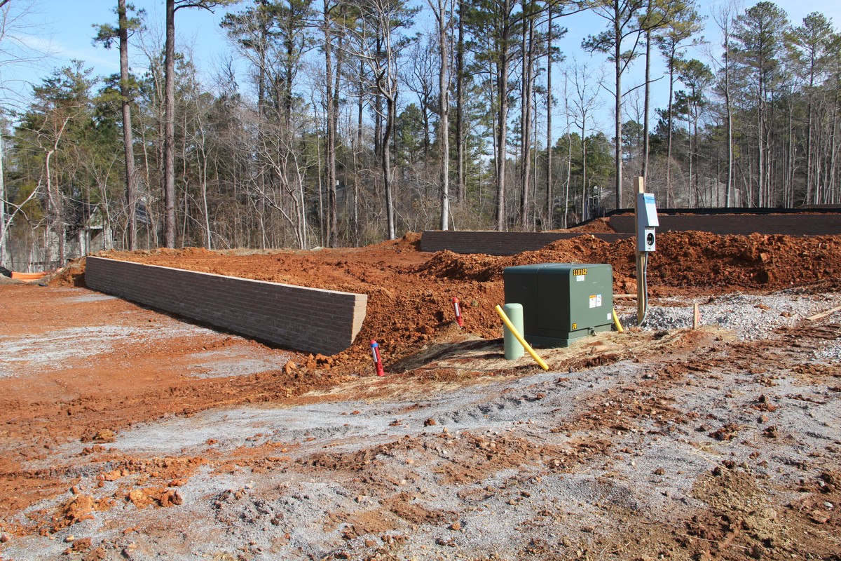 Several Retaining Walls Constructed For The Entire Neighborhood